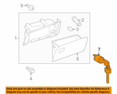 69056-50160 Toyota Cylinder & key set, glove compartment lock ...