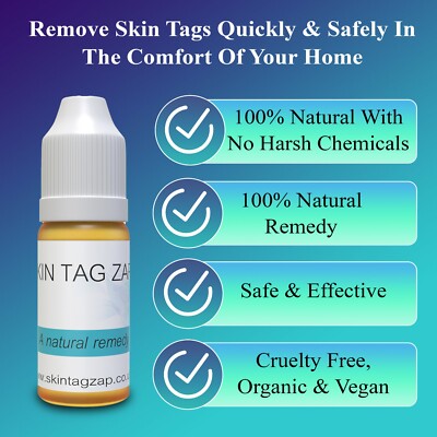 Skin Tags Remover Fast Effective Safe Skin Tag Treatment Remedy UK 10ML ...