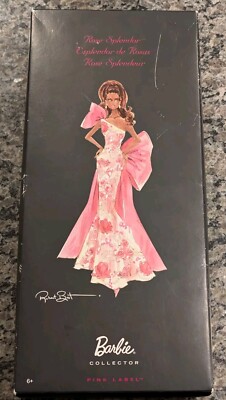 Rose Splendor Barbie Doll African American Pink Label Avon Exclusive ...