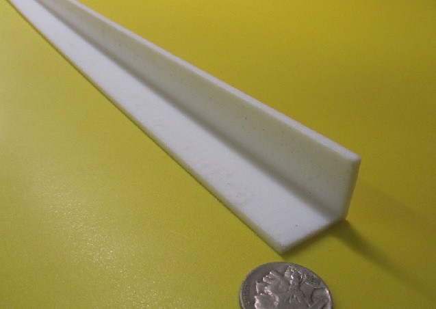 Teflon PTFE 90 Degree Angle, 1/8" Thick x 1.0" Arm Width x 60" Length ...