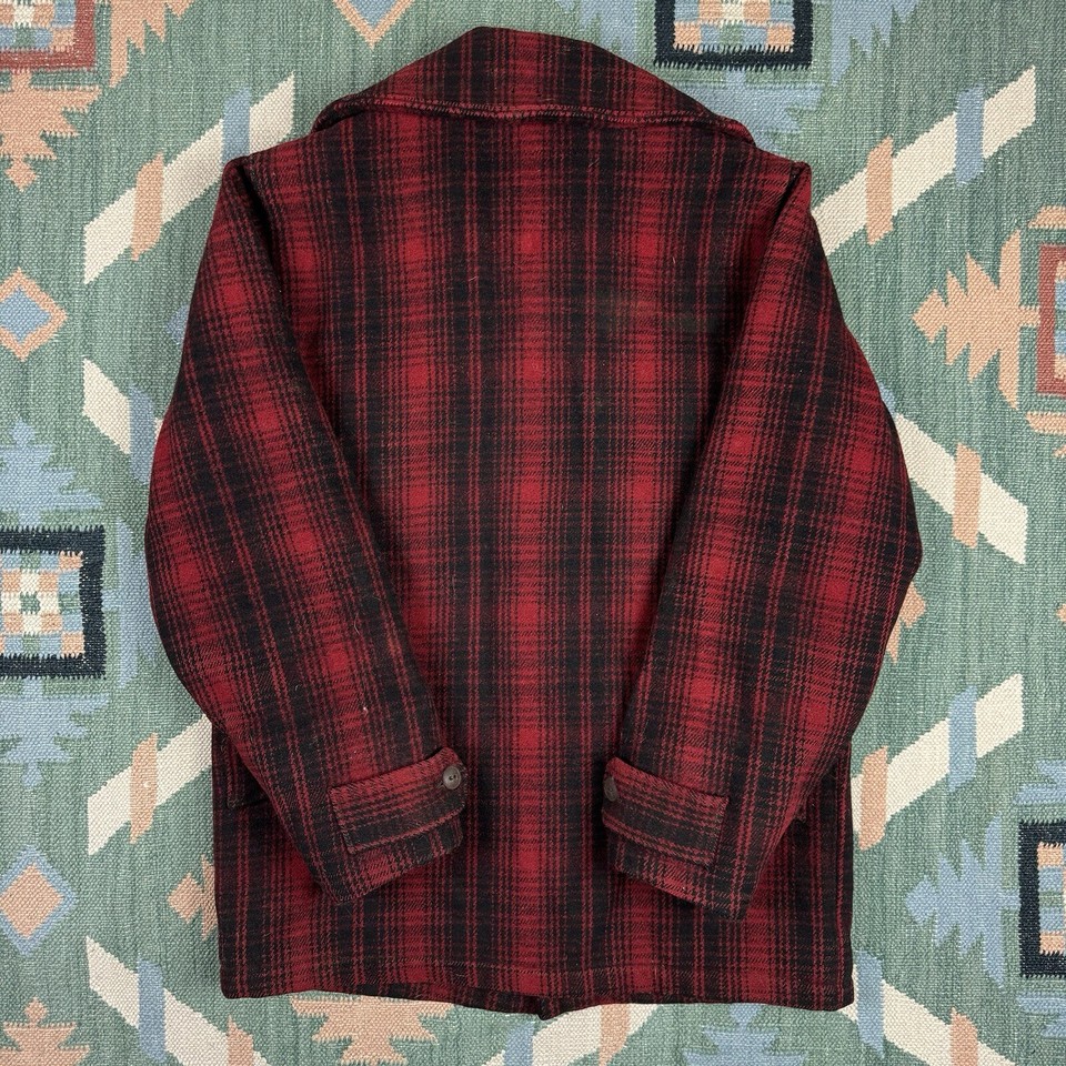 Vintage 40s Woolrich Buffalo Plaid Mackinaw Wool Hunting Jacket Coat ...