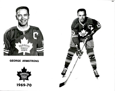 PF8 Original Photo GEORGE ARMSTRONG 1969-70 TORONTO MAPLE LEAFS NHL ICE ...