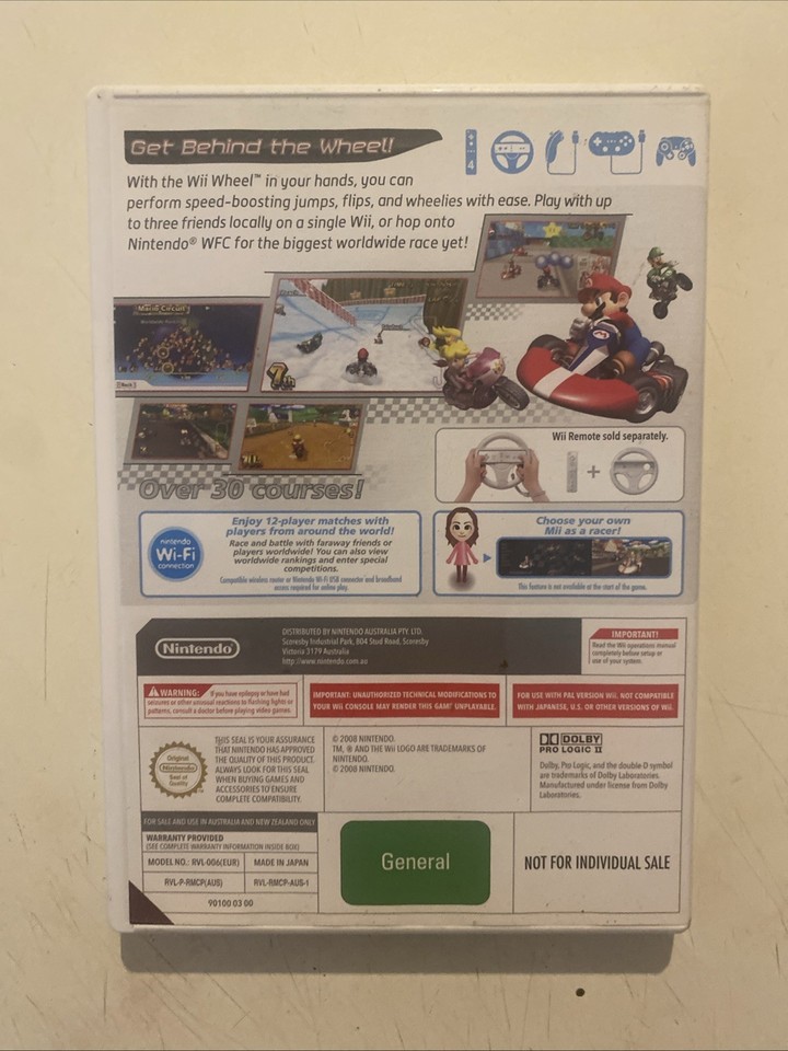 Mario Kart Nintendo Wii Game Complete With Manual PAL 2008 | eBay Australia