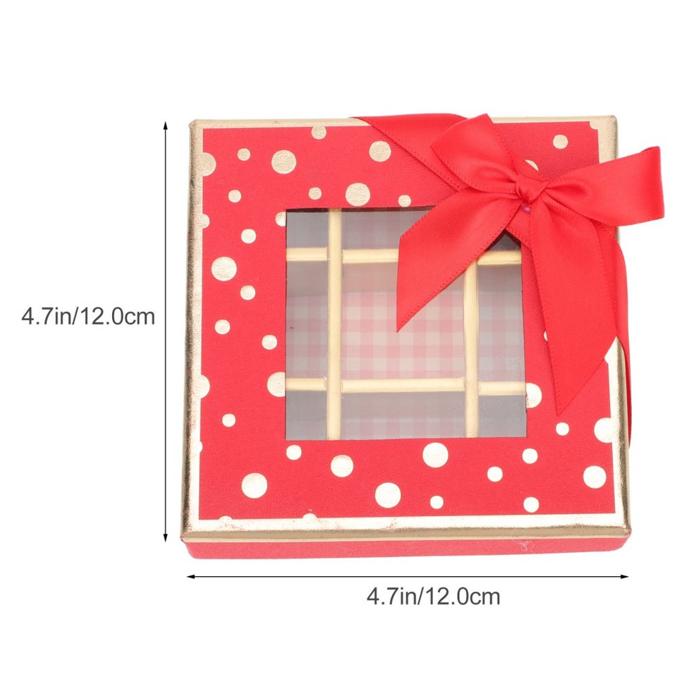 2Pcs Chocolate Box Favor Packaging Box Nine Grids Wedding Valentine's ...