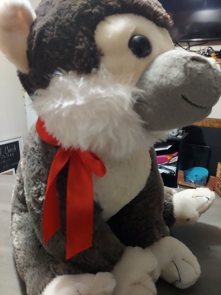 24” large MONKEY Plush Stuffed Animal chimp Brown Tan cute tail | eBay