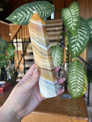 XL Natural Orange Banded Calcite Tower Creamsicle | eBay