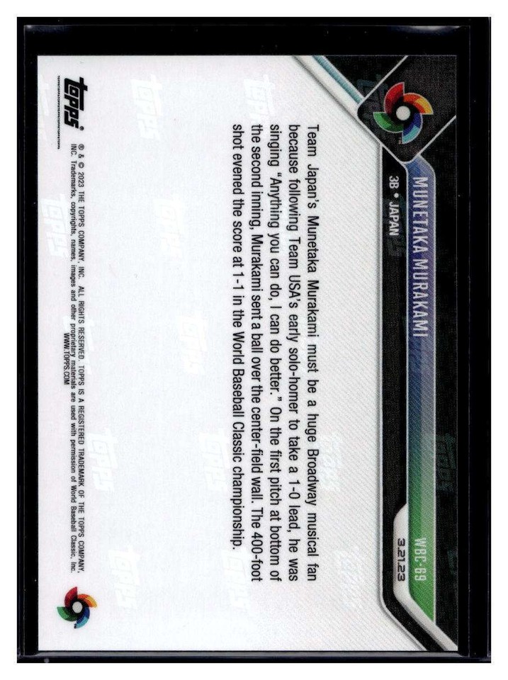 2023 Topps Now #WBC-69 Munetaka Murakami World Baseball Classic Base Card (Qty) | eBay