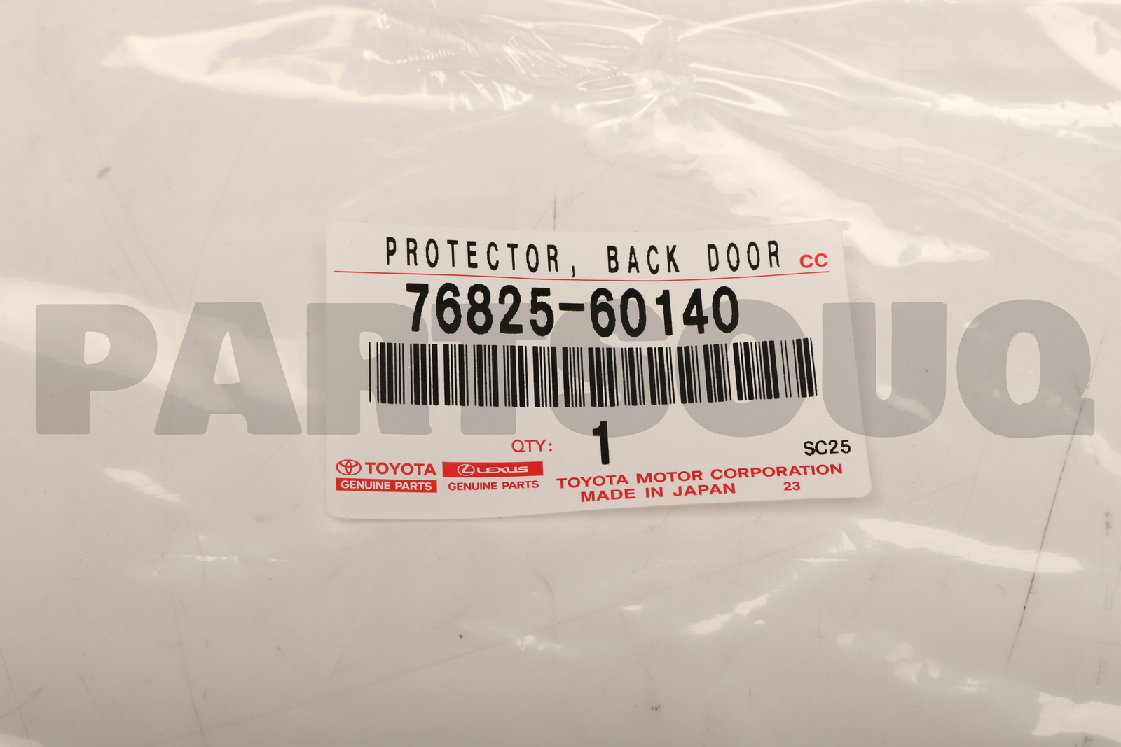 7682560140 Genuine Toyota PROTECTOR, BACK DOOR OUTSIDE GARNISH, NO.1 ...
