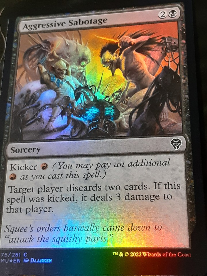 Aggressive Sabotage FOIL , Dominaria United ,Near Mint ,MTG,FREE SHIPPING | eBay