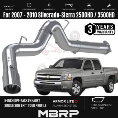 MBRP 5'' Dpf-Back Single Exit Exhaust w/Tip For Silverado & Sierra ...