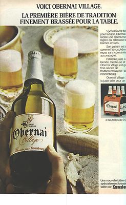 PUBLICITE 1973 OBERNAI la première bière de tradition finement brassée ...