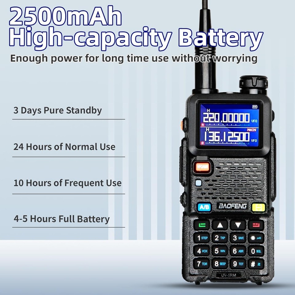 Ham Radio 5RM 10W High Power Long Range Handheld AR-5RM Two Way Radio ...