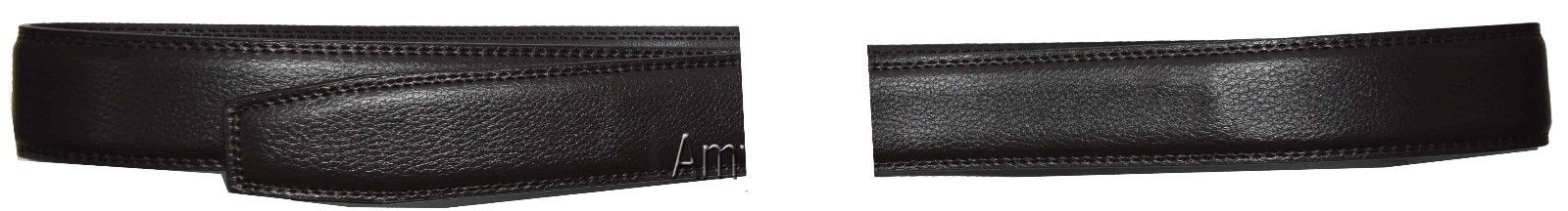 Men’s Leather belt strap, Automatic sliding buckle Auto-lock Strap only ...
