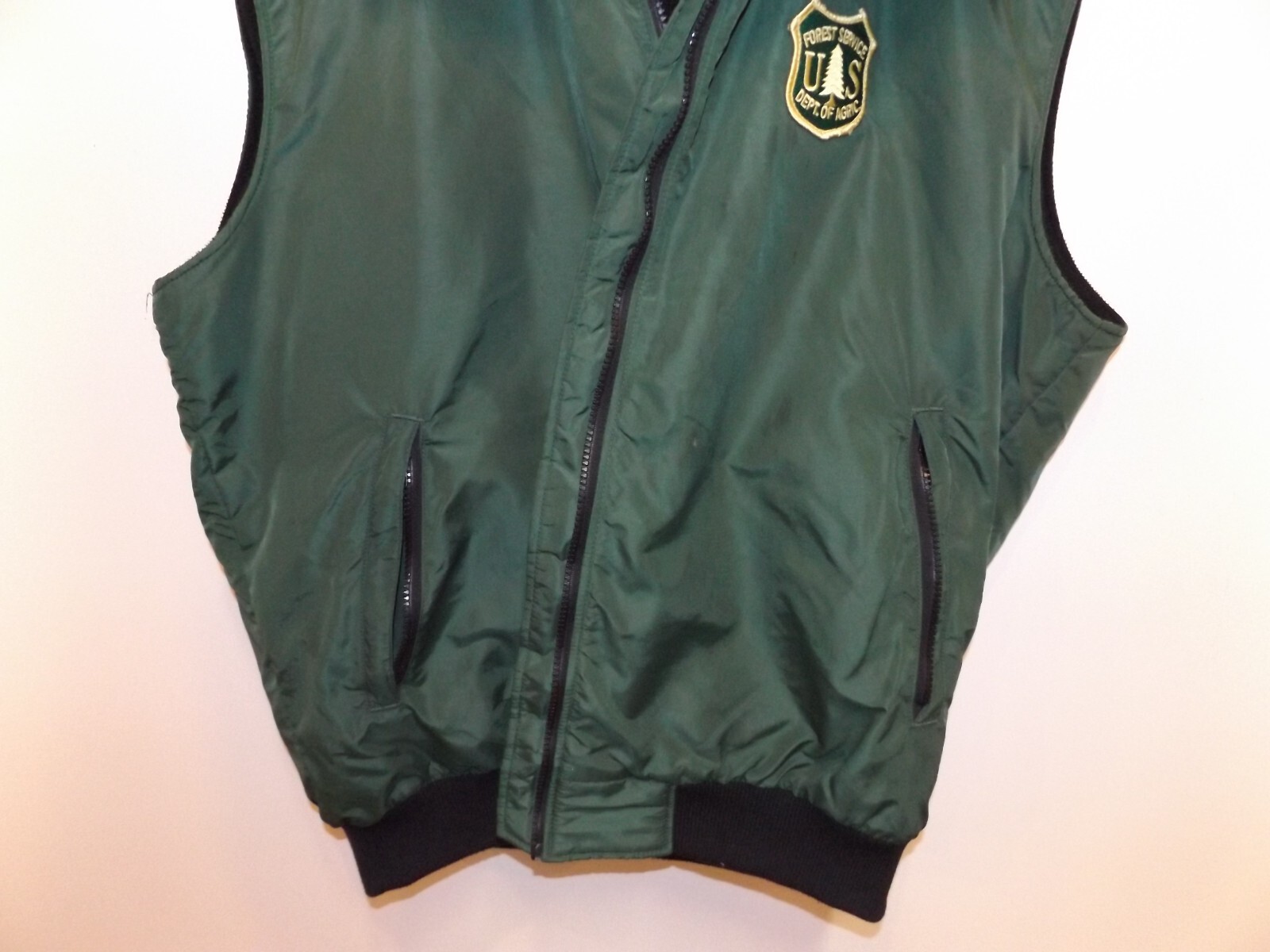Forest Service vest, nylon shell, micro fleece lining… - Gem