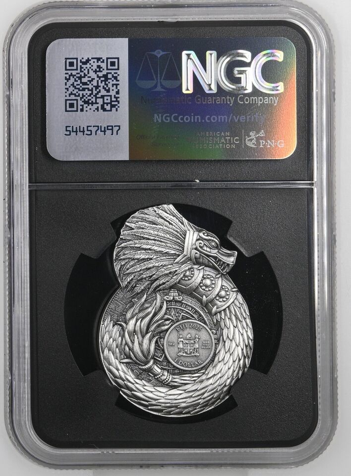 2025 Aztec Mayan Dragon 1 Oz Silver NGC MS70 Dragons of the World $1 ...