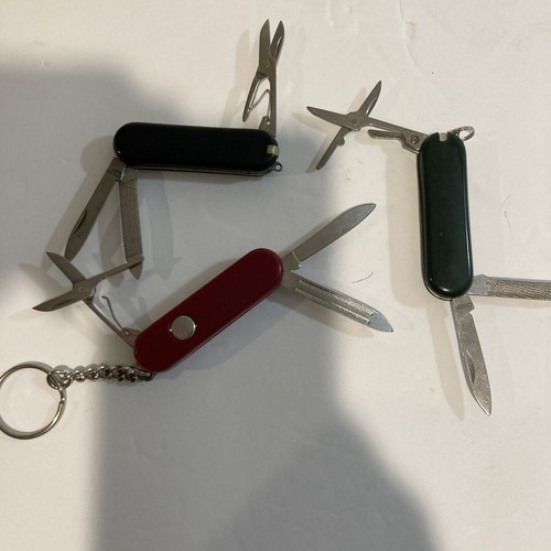 Vintage 3 Small Pocket Knives. All Have Blades, Files and Scissors | eBay