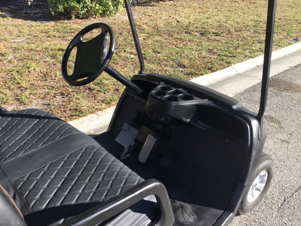 BLACK 2015 48V Yamaha G29 drive Dre 4 seat passenger Golf Cart flip ...