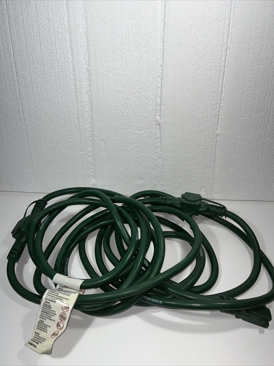 Black Outdoor Extension Cord