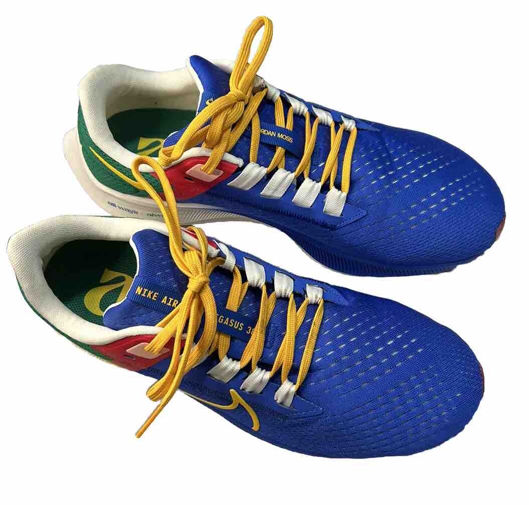 Nike Air Zoom Pegasus 38 Jordan Moss Blue Gold Shoes DO7763-400 Men's ...