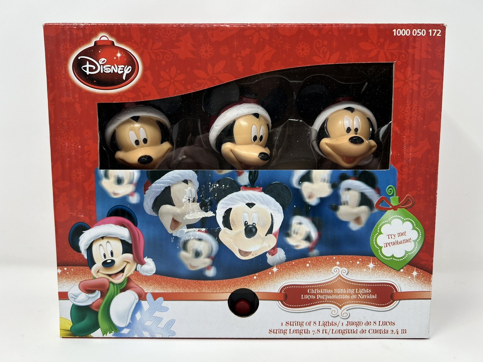 Gemmy Disney Holiday Blinking Mickey Mouse LED Light String 87049 ...
