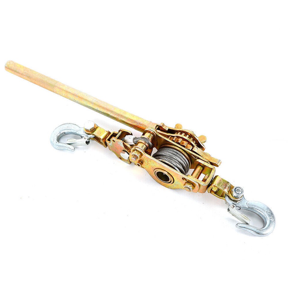 4400LB 2 Ton Hand Lever Block Chain Hoist Ratchet Type Puller Come ...