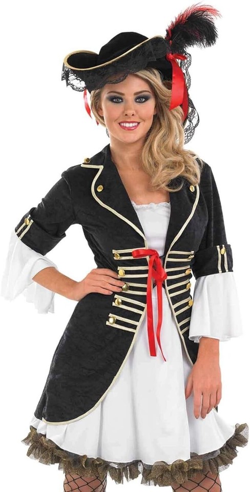 Women`s Deluxe Pirate Wench Costume Ladies Caribbean Captain S - XXL ...