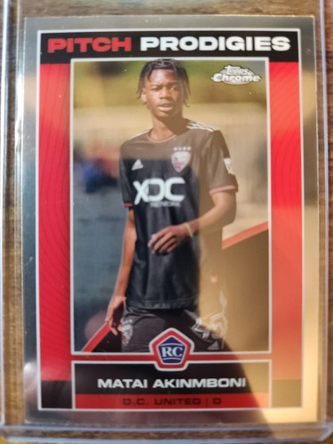 2023 Topps Chrome MLS Matai Akinmboni Pitch Prodigies Rookie RC #121 DC ...