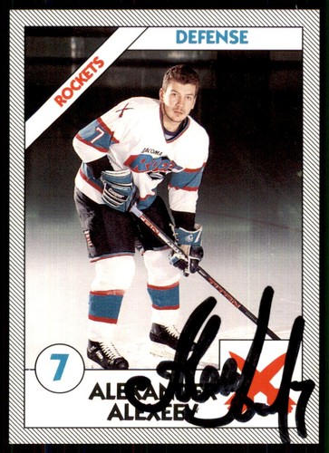 1993-94 Tacoma Rockets WHL Alexander Alexeev IP Signed Auto Tacoma ...