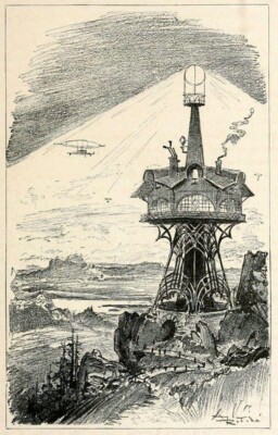 Lighthouse – Albert Robida 1893 – Vintage Futurist Architectural ...