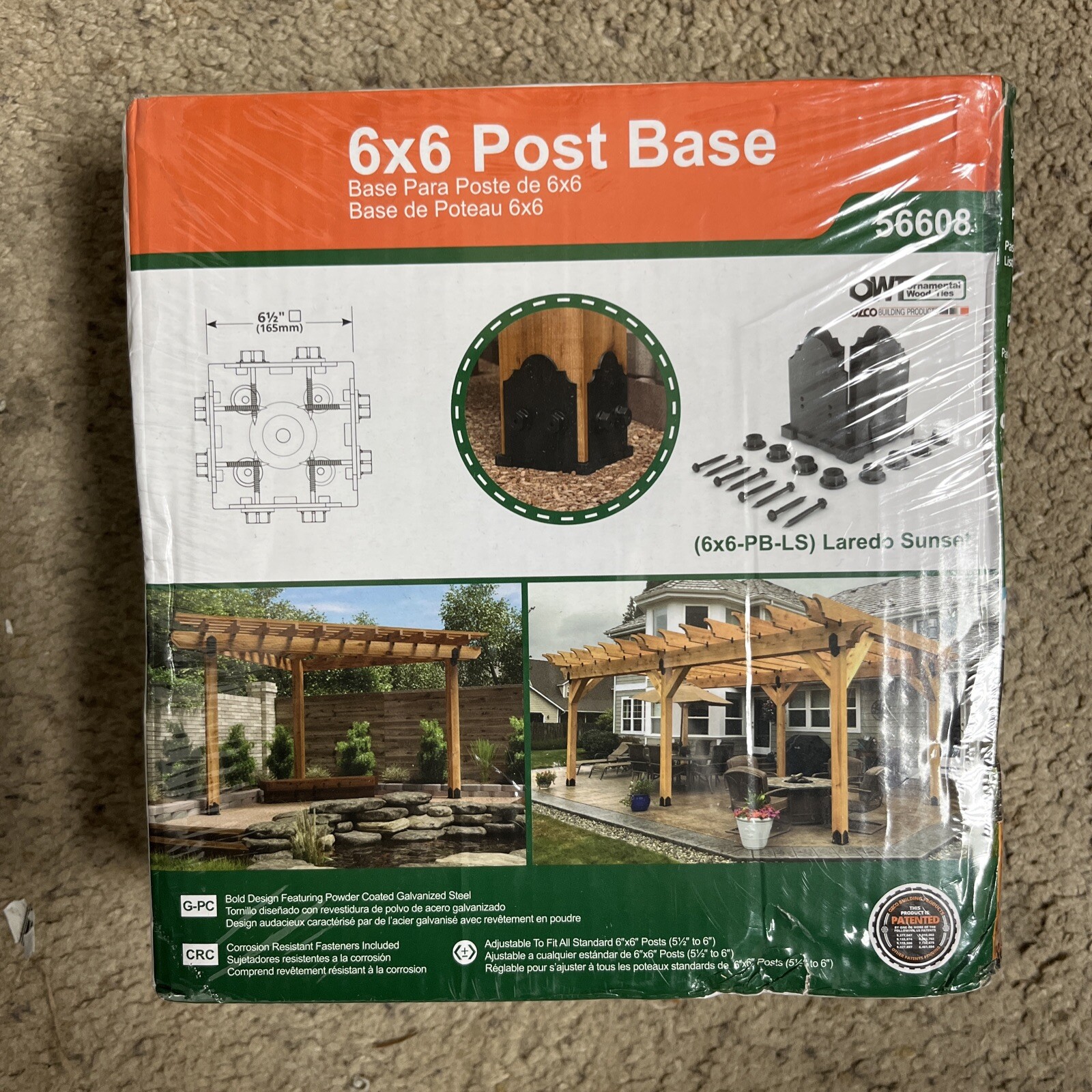 OWT (Ornamental Wood Ties) Laredo Sunset 6 in. x 6 in. Bulk Galvanized ...