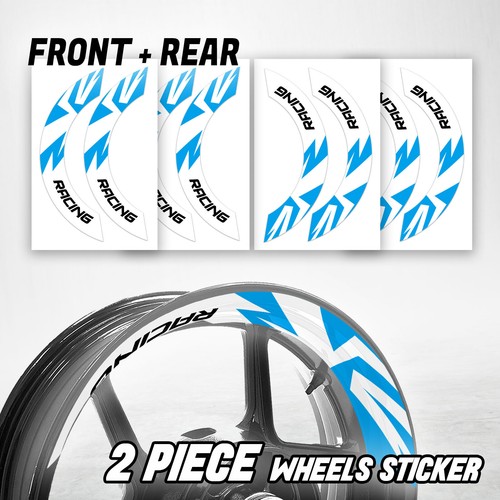 S09W Aqua 2-PIECE Decals Wheel Stickers For NC700 X 12 13 14 15 16 17 ...