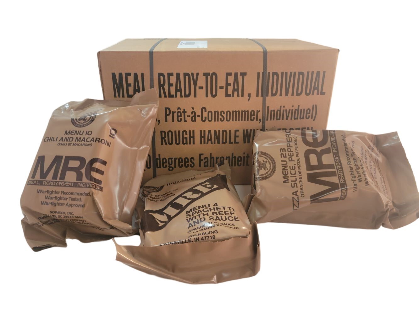 AUTHENTIC USGI MRE [MEALS READY TO EAT] CASE of 12 - NEW - INSPECTION ...