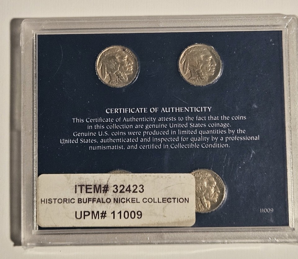 The Historic Buffalo Nickel Mint Mark Collection 4 Coin Set Plastic ...