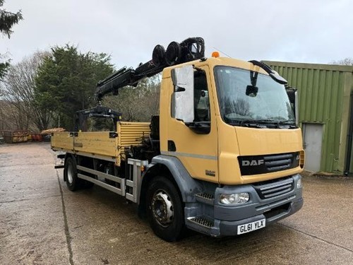 Daf LF55.220 Euro 5 Day Cab Hiab 122 B-2 Hi Duo Remote Block Grab Crane ...