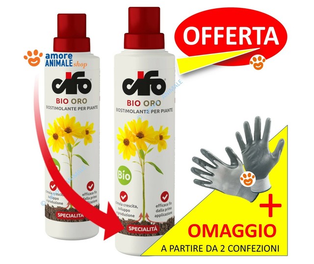 Cifo Bio Oro Biostimolante per piante 500ml stimola Crescita Sviluppo E ...