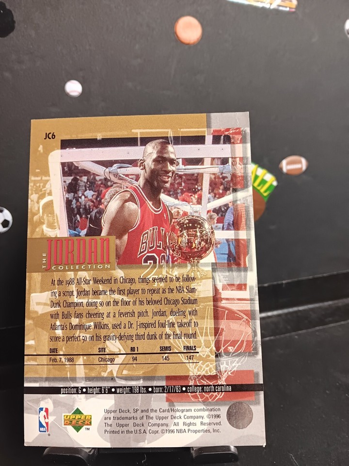 MICHAEL JORDAN 1996 UPPER DECK Jordan Collection (3.5" X 5") JUMBO #JC6 ...