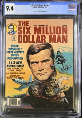 Six Million Dollar Man #7 CGC 9.4 (1977) Earl Norem Cover Charlton ...