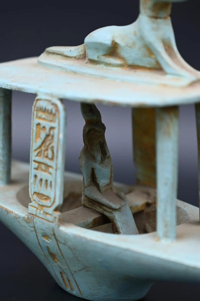 Rare funerary Boat God of The Dead Anubis Authentic Ancient Egyptian ...