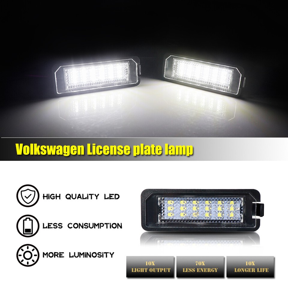 Error Free White LED License Plate Lights For 1999-up Volkswagen GTi ...