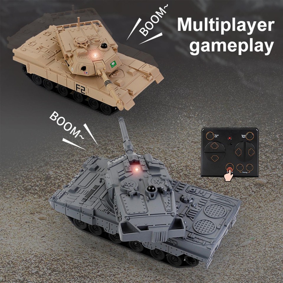 RC RTR Mini Tank Remote Control Battle Tank Toy Rotate Turret Infrared ...