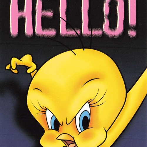 Postcard Tweety Bird Looney Tunes Cartoon Hello Merrie Melodies Novelty ...