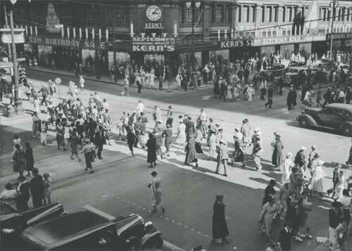 Shopping At Kerns Historic Detroit Blank Note Card - Greeting Card by ...