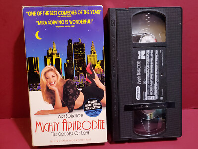 VHS Mighty Aphrodite - Mira Sorvino, Woody Allen - Rental, tested ...