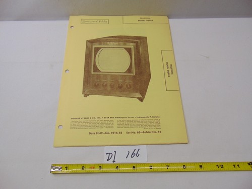 Sams Photofact Service Manual & Schematic TV Truetone Model D2983 True ...