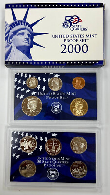 2000 S Clad PROOF Set in Original Box US Mint with COA (10 Coin Set) | eBay