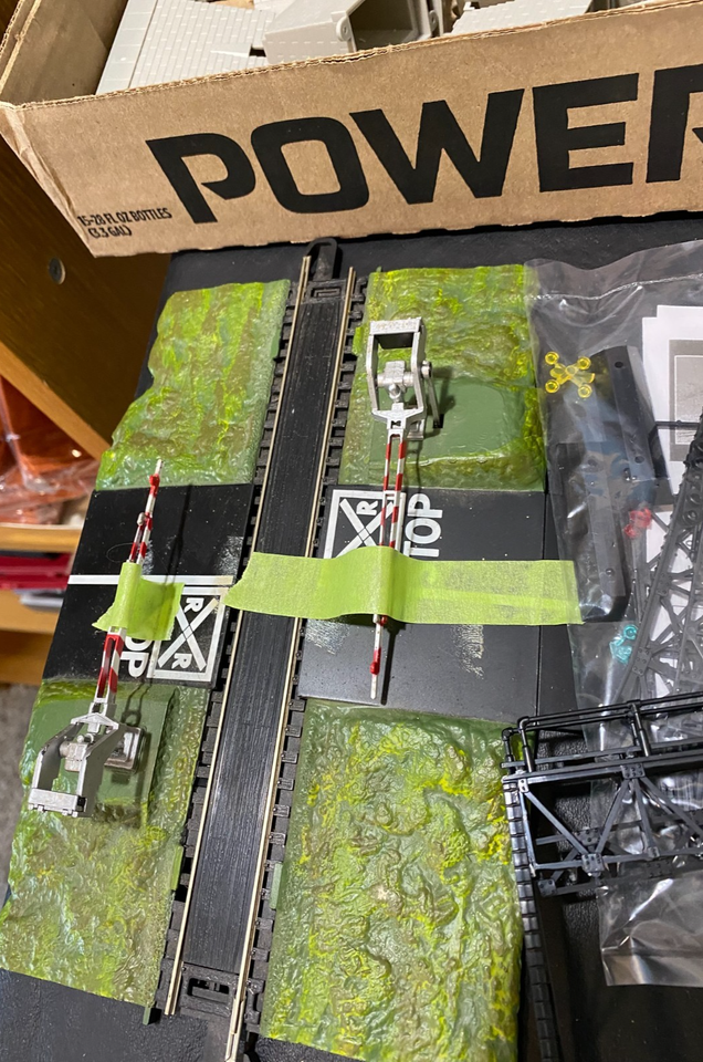 HO railroad train parts - track risers signs gate scenery mixed lot | eBay