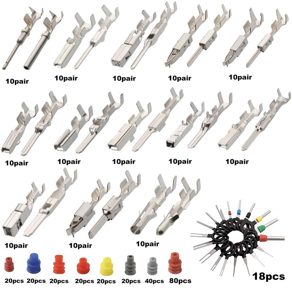500Pcs Connector Pins Kit Terminal Pin Automotive Car Electrical Pins ...
