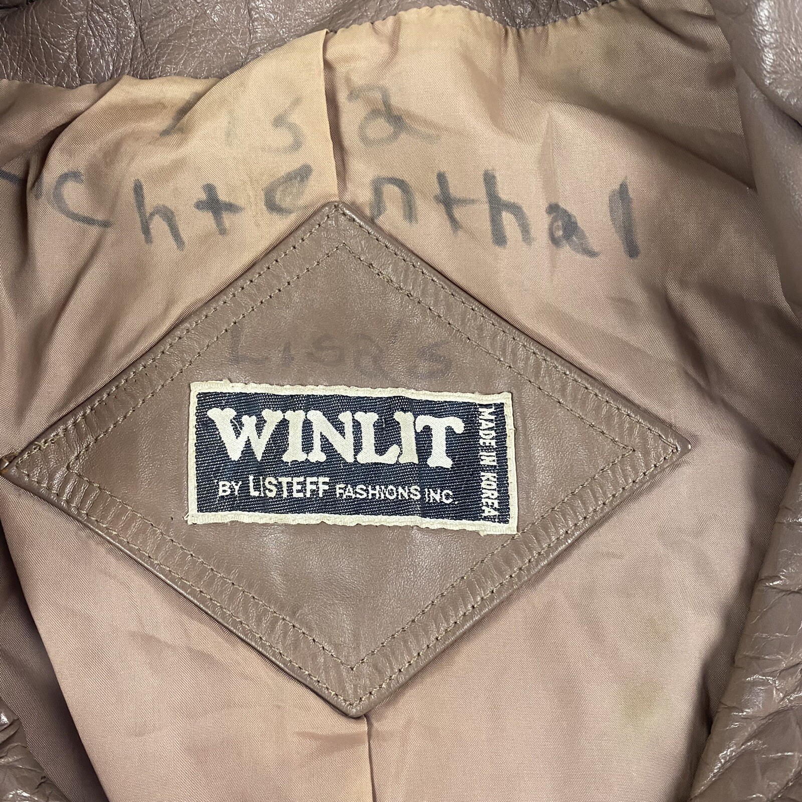 Winlit 80's Vintage Leather Brown Jacket Size Small/… - Gem