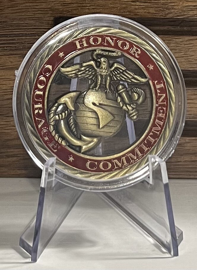 U.S. Marine Corps Courage Honor Commitment Coin Bronz | eBay