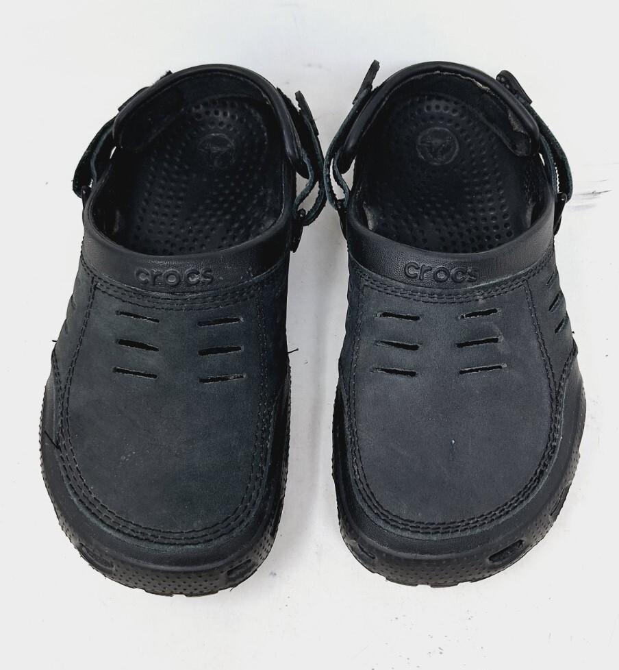 Crocs Mens Yukon Sport Clogs 8 Black Adjustable Strap… - Gem